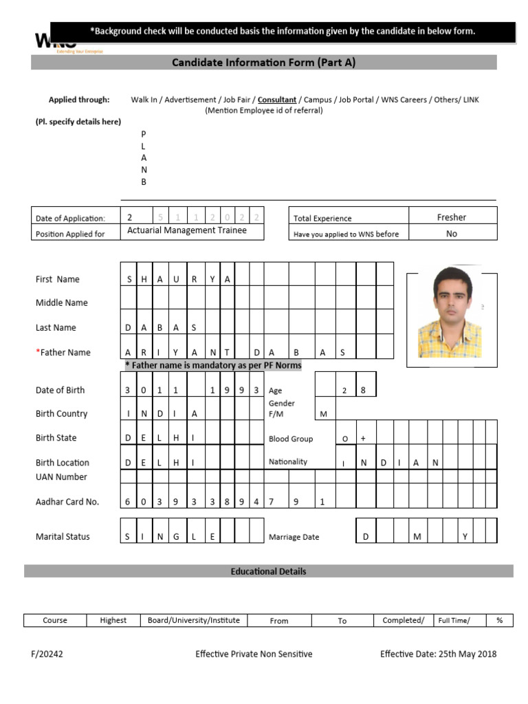 Consolidated Forms CIF | PDF | Salary | Business