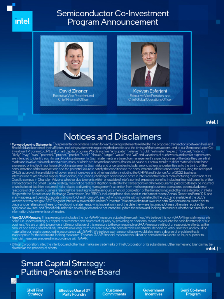 FINAL Semiconductor Co-Investment Program Announcement Deck | PDF | Intel | Equity (Finance)