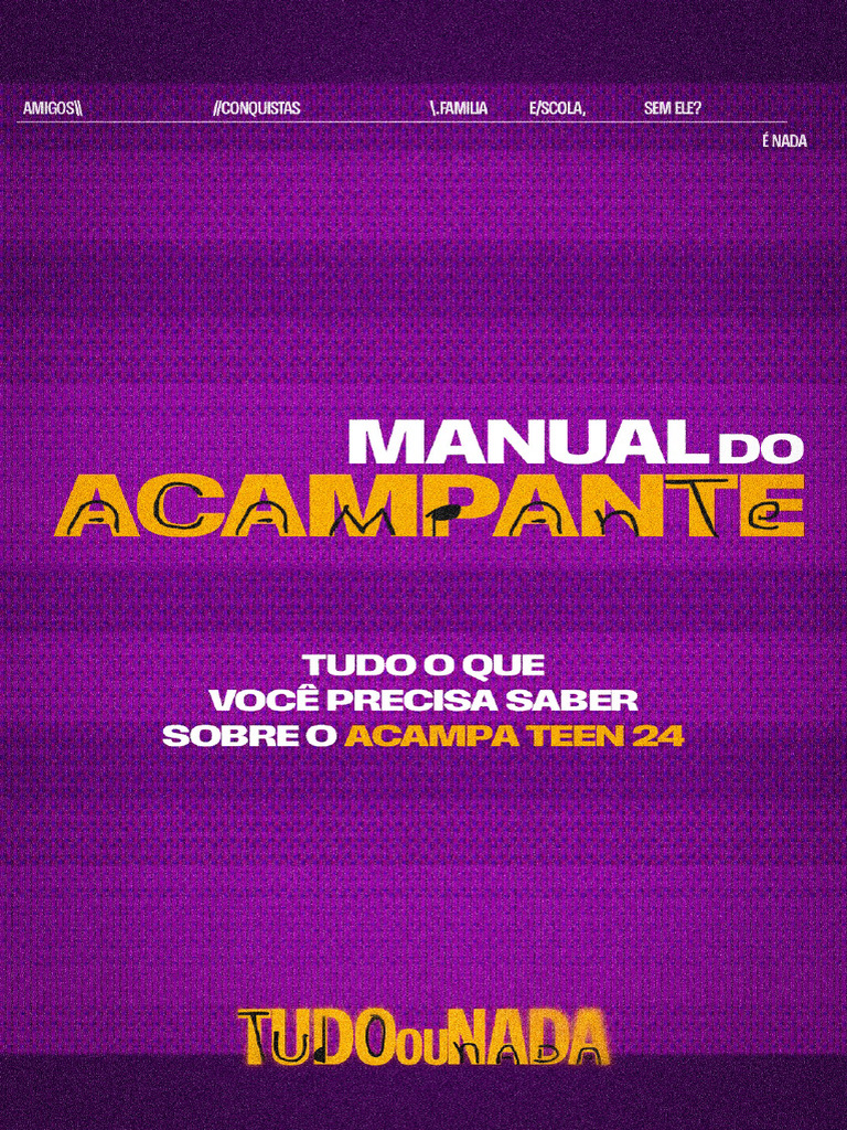 Manual Do Acampante Acampa Teen 24 | PDF