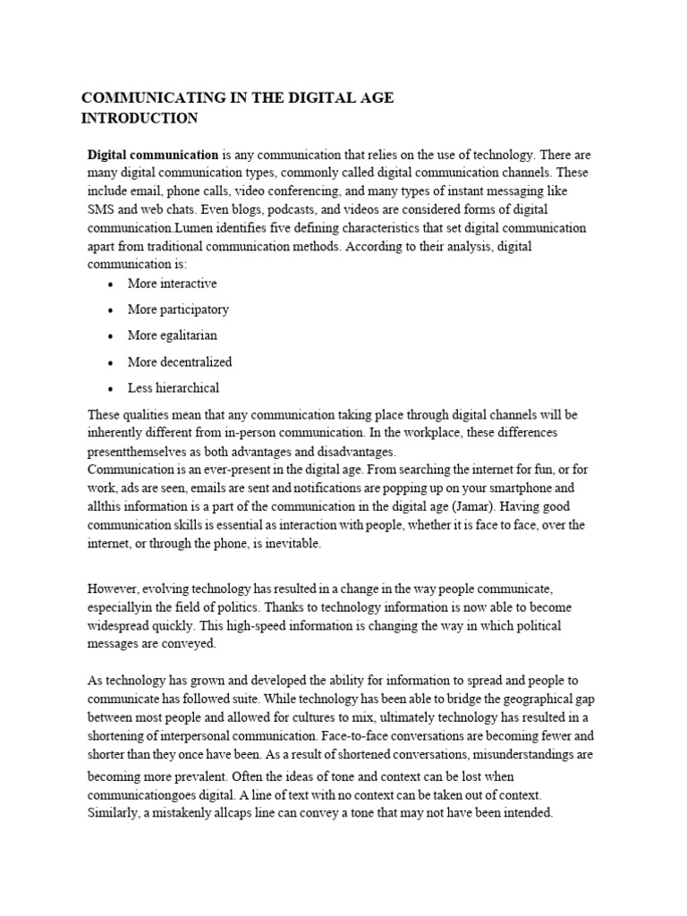Topic 7 - Digital Communications | PDF | Automation | Communication
