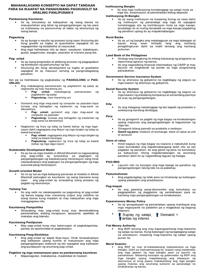 Pointers in Ap 9 Fourth Quarter | PDF