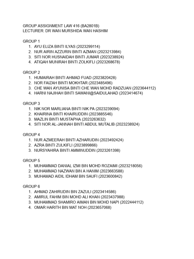 Law416 Group Assignment | PDF