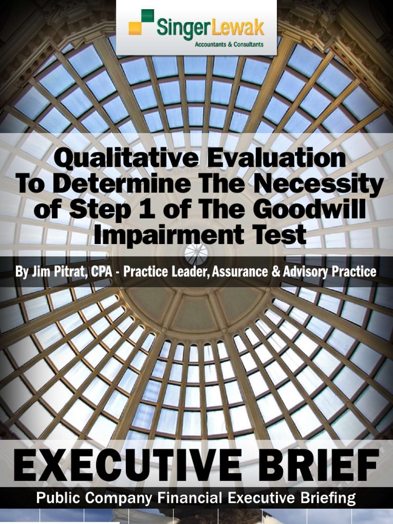 Goodwill Impairment Test Evaluation | PDF | Goodwill (Accounting ...