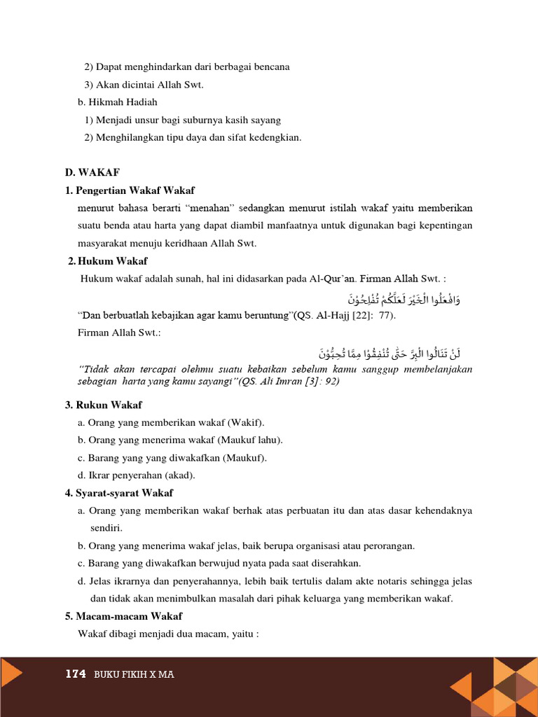 Materi Fikih Kelas X BAB 9 (Pertemuan 2) Pelepasan Dan Perubahan Harta (Waka | PDF