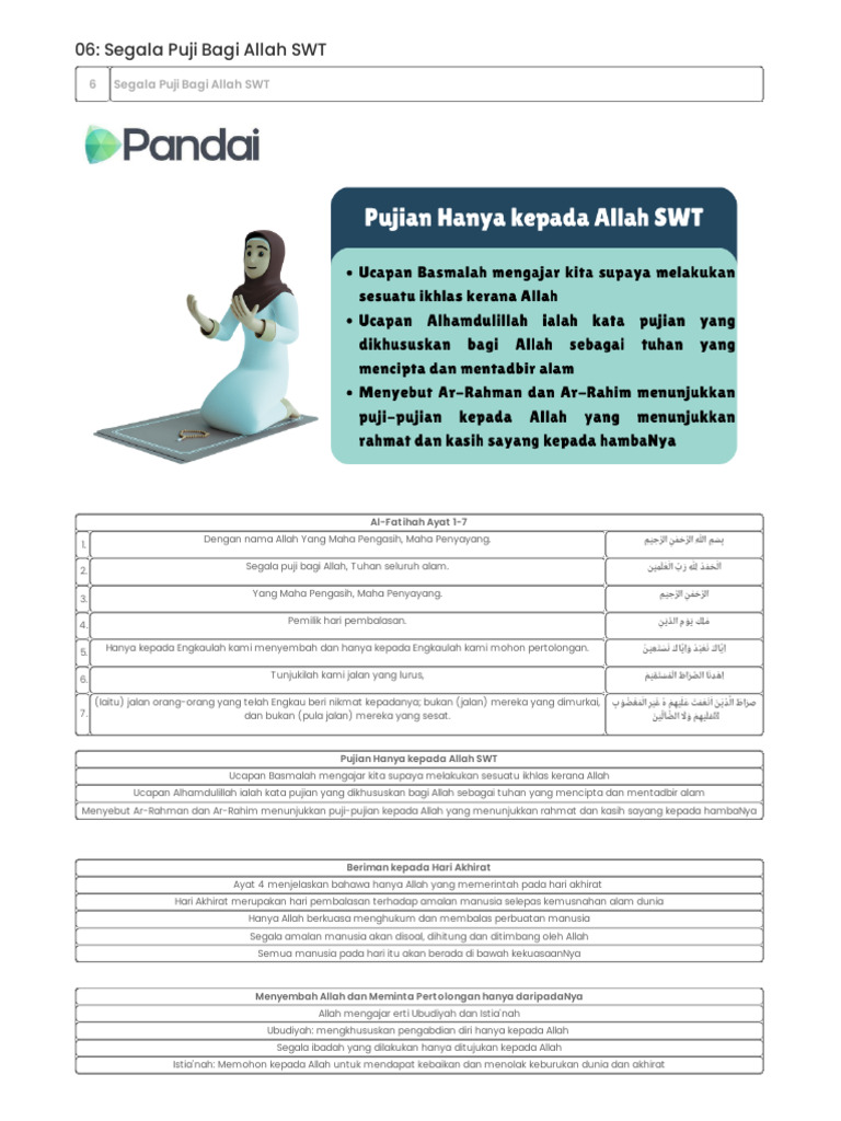06 - Segala Puji Bagi Allah SWT | PDF