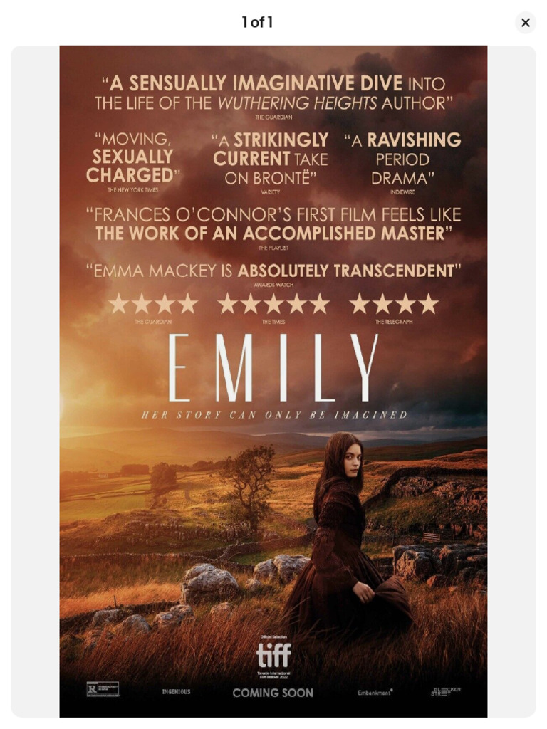 2023 Art Print Promo Movie Poster Emily Brontë Mackey Bio Film Wall Decor Gift eBay | PDF