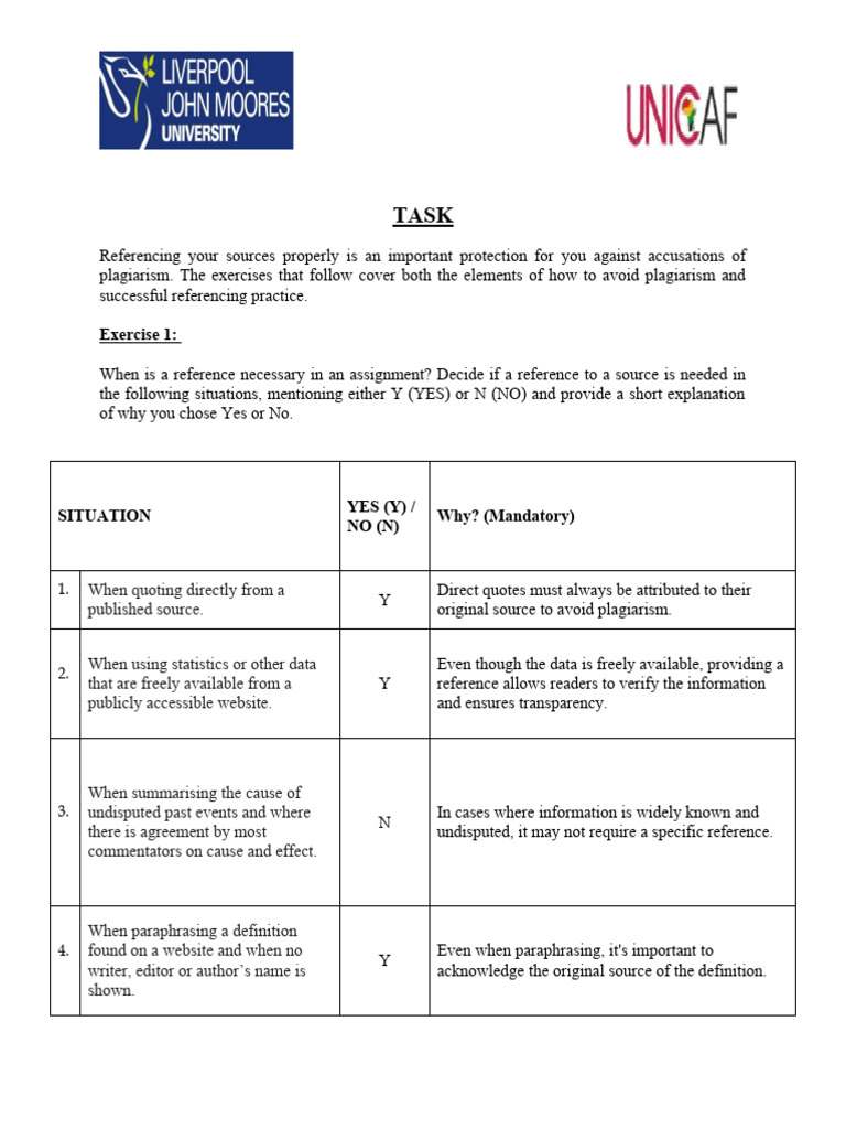 Task-Exercises (1) | PDF | Plagiarism | Conservation Biology