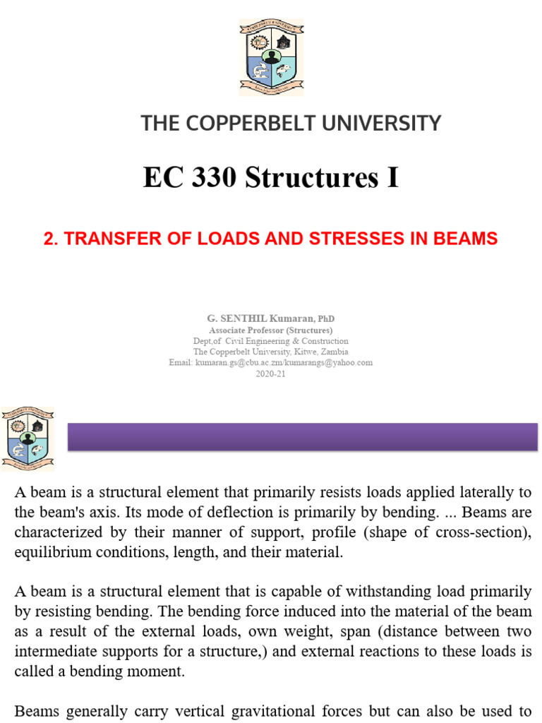 2 Transfer of Loads and Stresses in Beams | PDF | Bending | Beam ...