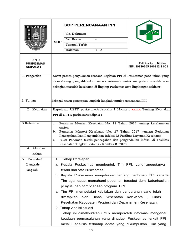 Sop Perencanaan Ppi | PDF