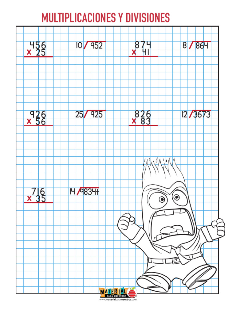 Hojas Con Multiplicaciones y Divisiones - IntensaMente | PDF