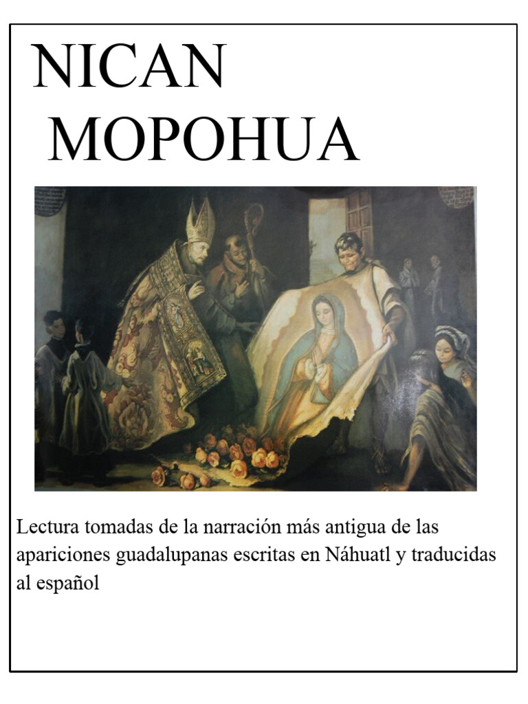 Nican Mopohua | PDF | Nueva españa | María, madre de Jesús