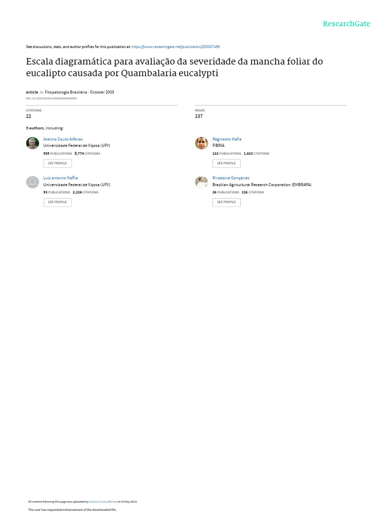 Escala_diagramatica_para_avaliacao_da_severidade_d | Download grátis PDF | Fungo