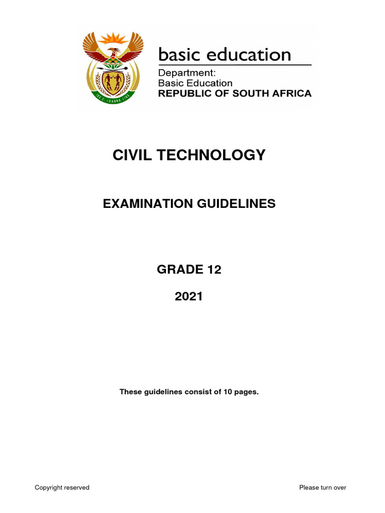 Civil Technology GR 12 Exam Guidelines 2021 Eng | PDF | Cognition ...