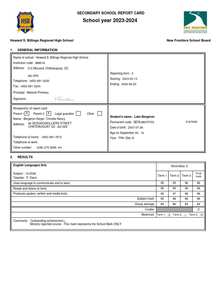 Third Term Report Card-16 | PDF | Learning | Cognition