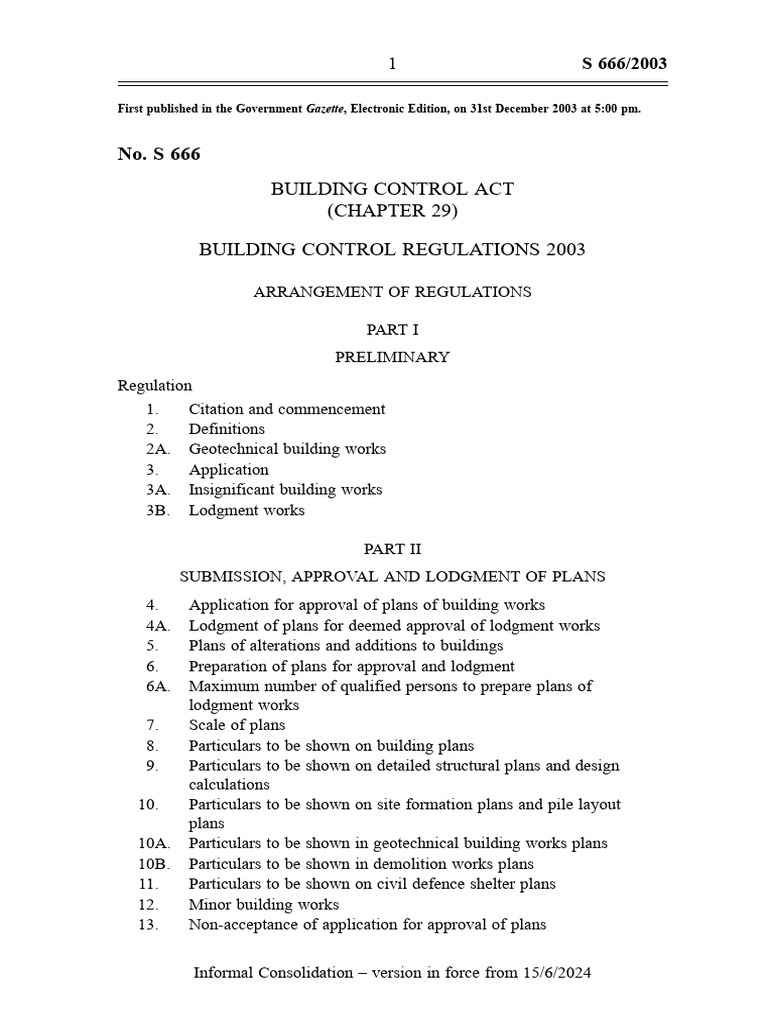 Building Control Regulations 2003 | PDF | Geotechnical Engineering ...