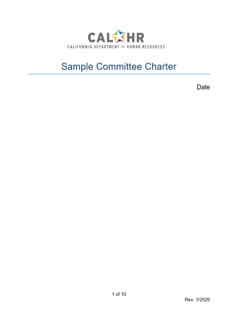 Sample Committee Charter Template | PDF | Committee | Expert
