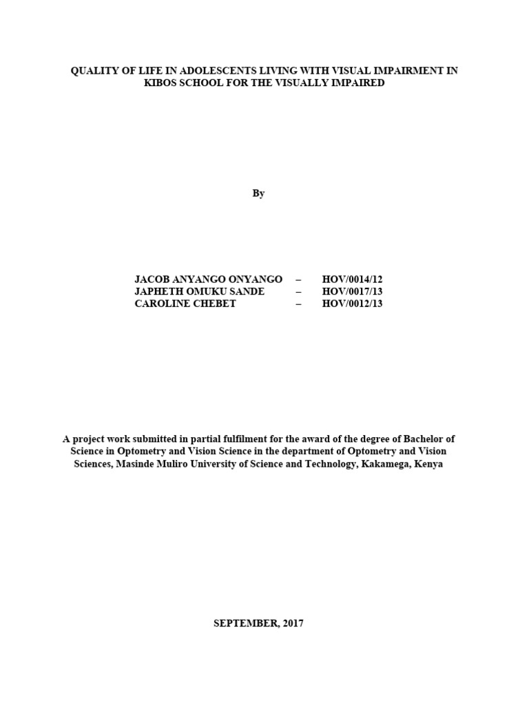 Preliminary Page Template | PDF | Visual Impairment | Visual Acuity