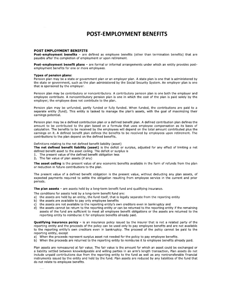 Post-Employment Benefits | PDF