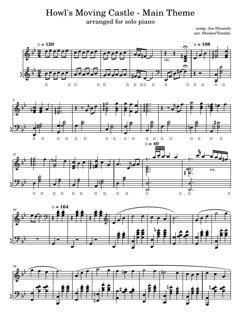 Howl's Moving Castle - Main Theme | PDF