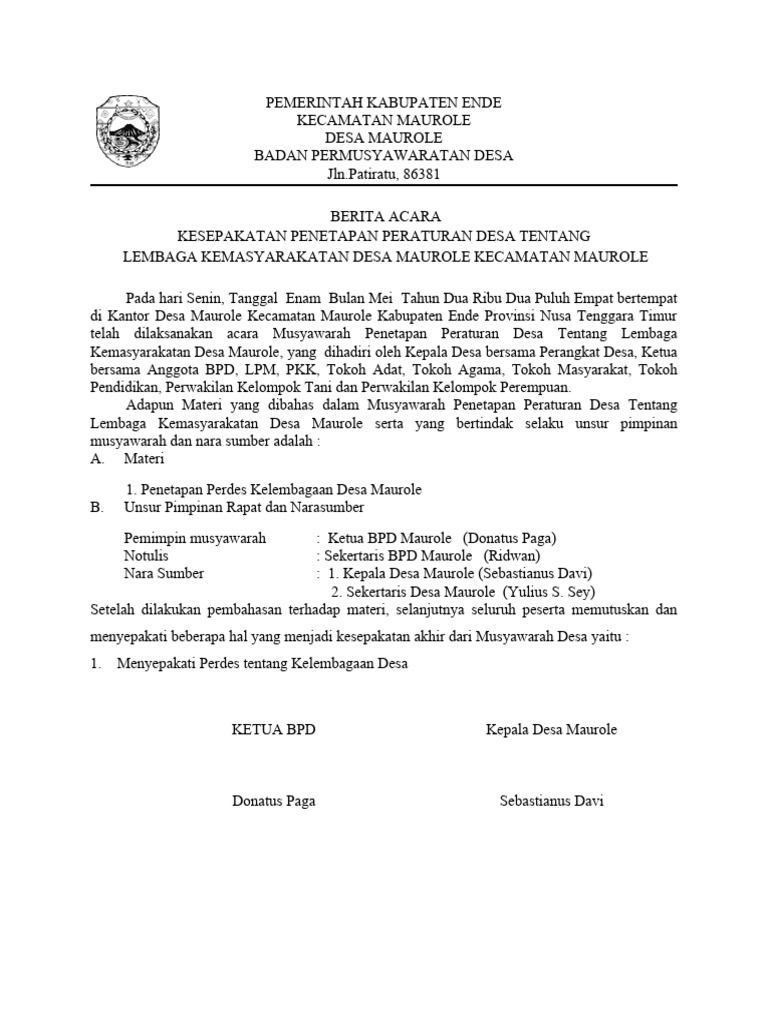 Berita Acara LKD | PDF