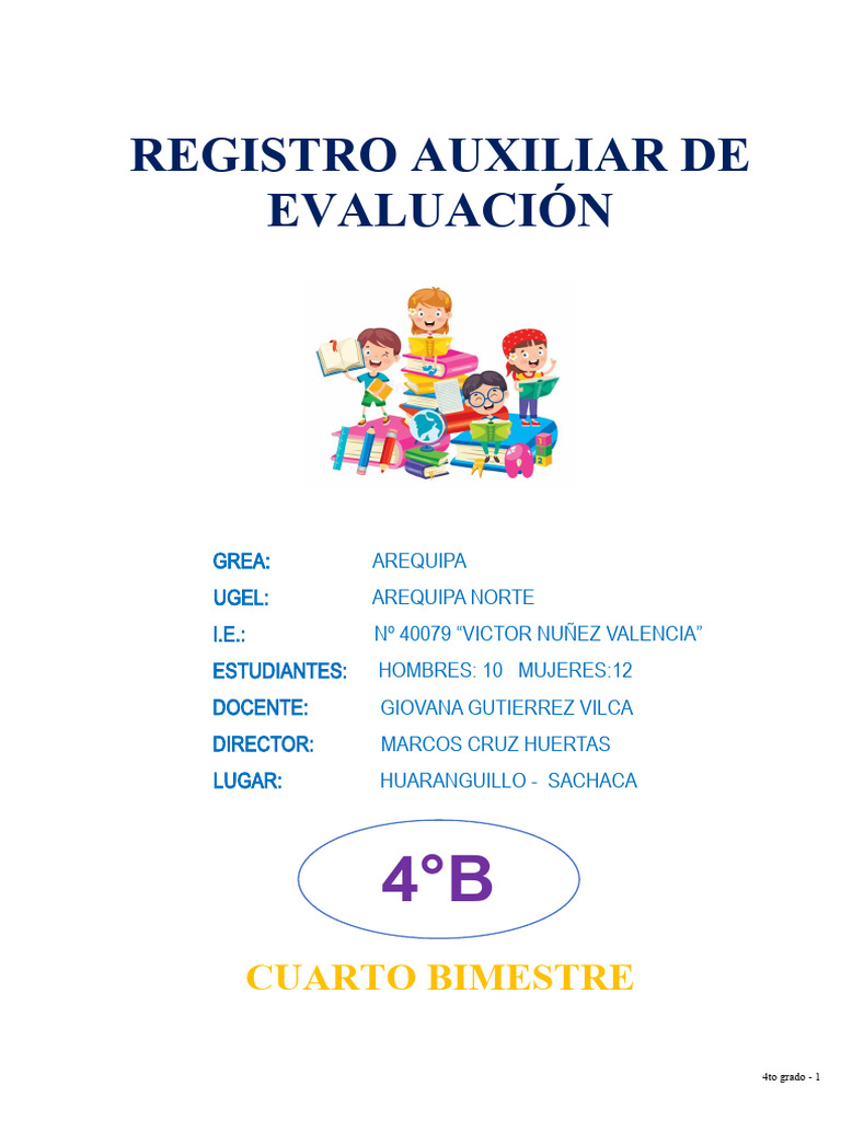Registro 4to Cuarto Bimestre | PDF