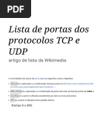 Lista de Portas Dos Protocolos TCP e UDP | PDF | Protocolo de transferência de arquivos | Porta ...