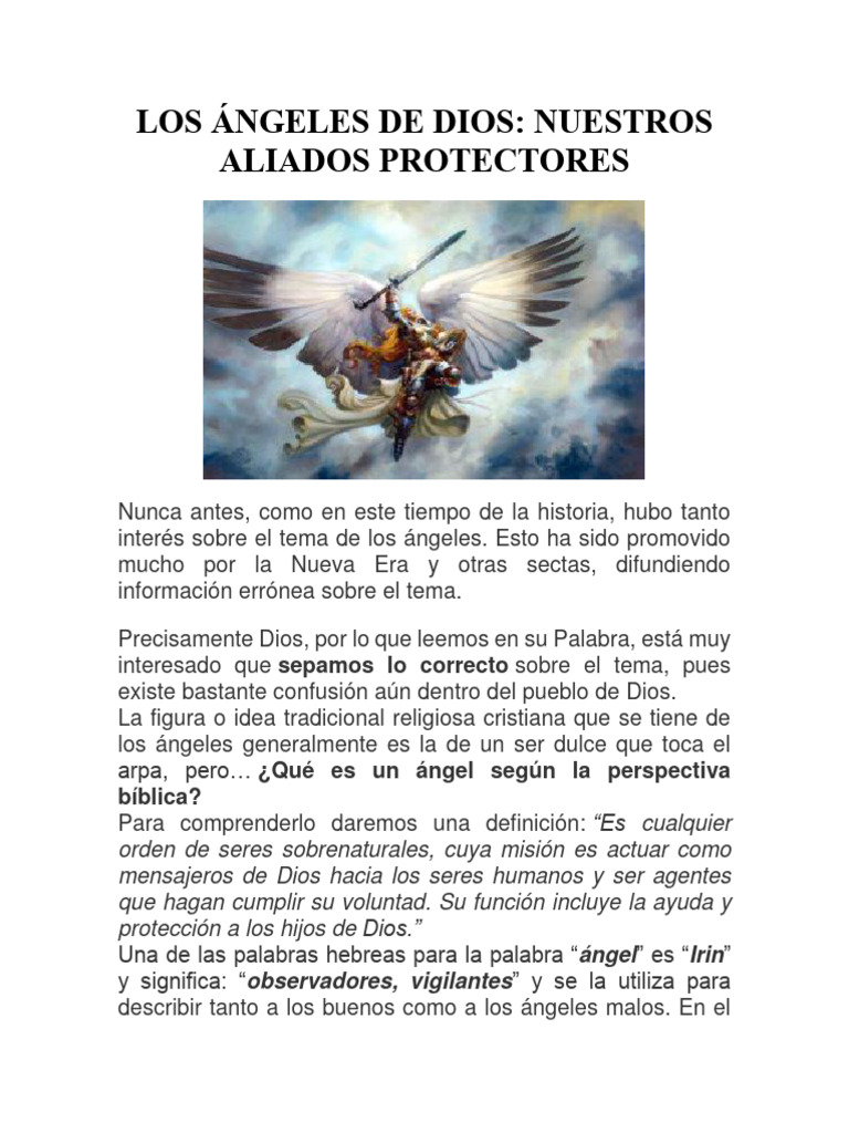 Ángeles de Dios: Nuestros Protectores | PDF | Ángel | Dios