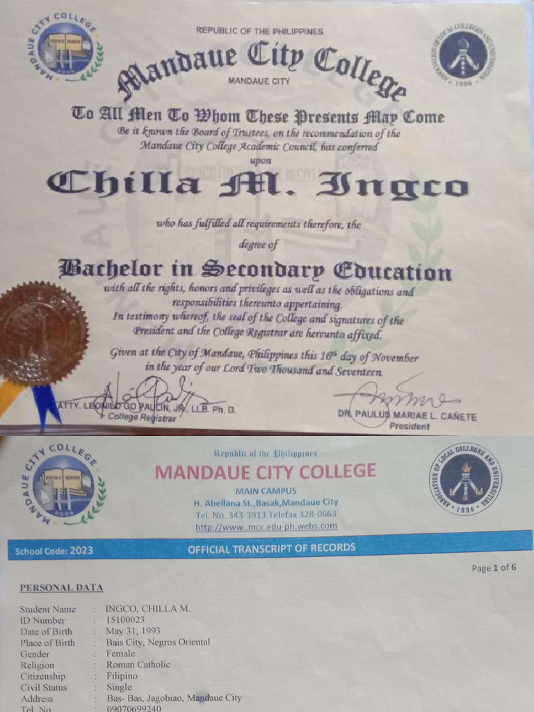 Diploma and TOR-259 | PDF