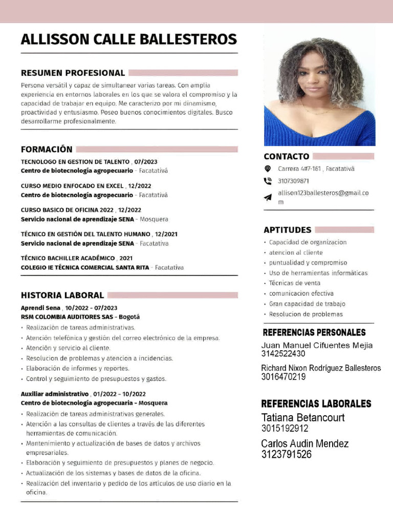 CV Allisson Ballesteros | PDF