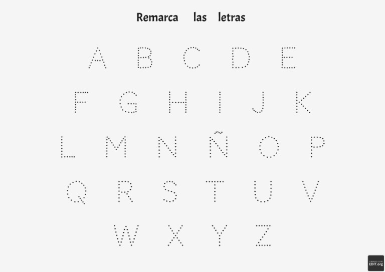 Abcde Fghijk Lmnñop Qrstuv Wxyz: Remarca Las Letras | PDF