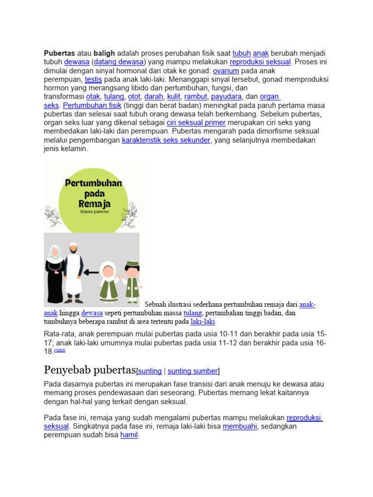 Pubertas | PDF | Pengembangan Diri | Kesehatan Holistik