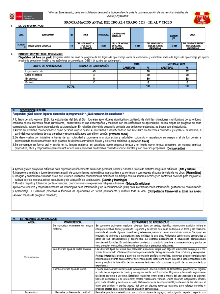 Pca Cuarto Grado Ruben 1-1 | PDF | Números | Experiencia