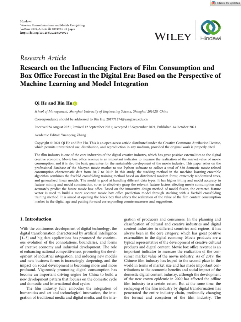 Movie Project 3 | PDF | Machine Learning | Prediction