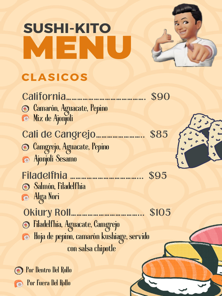 Menú Sushi-Kito | PDF | Cocina occidental | Cocina