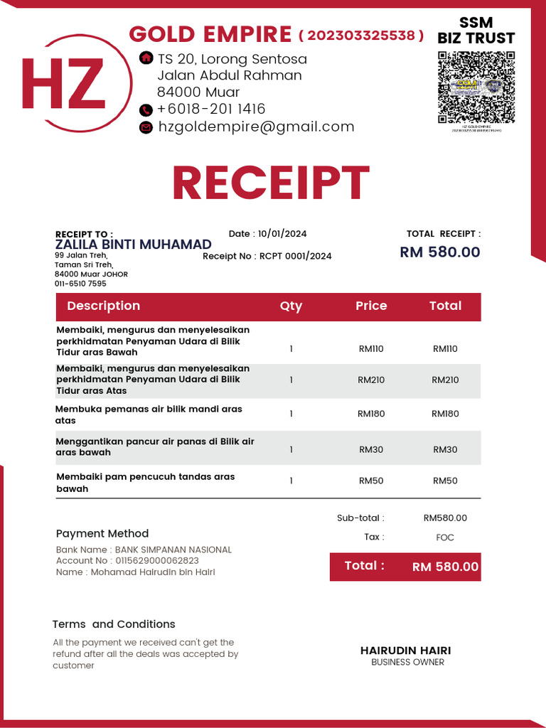 Receipt 2024 - 20240111 - 172951 - 0000 | PDF | Payments | Money