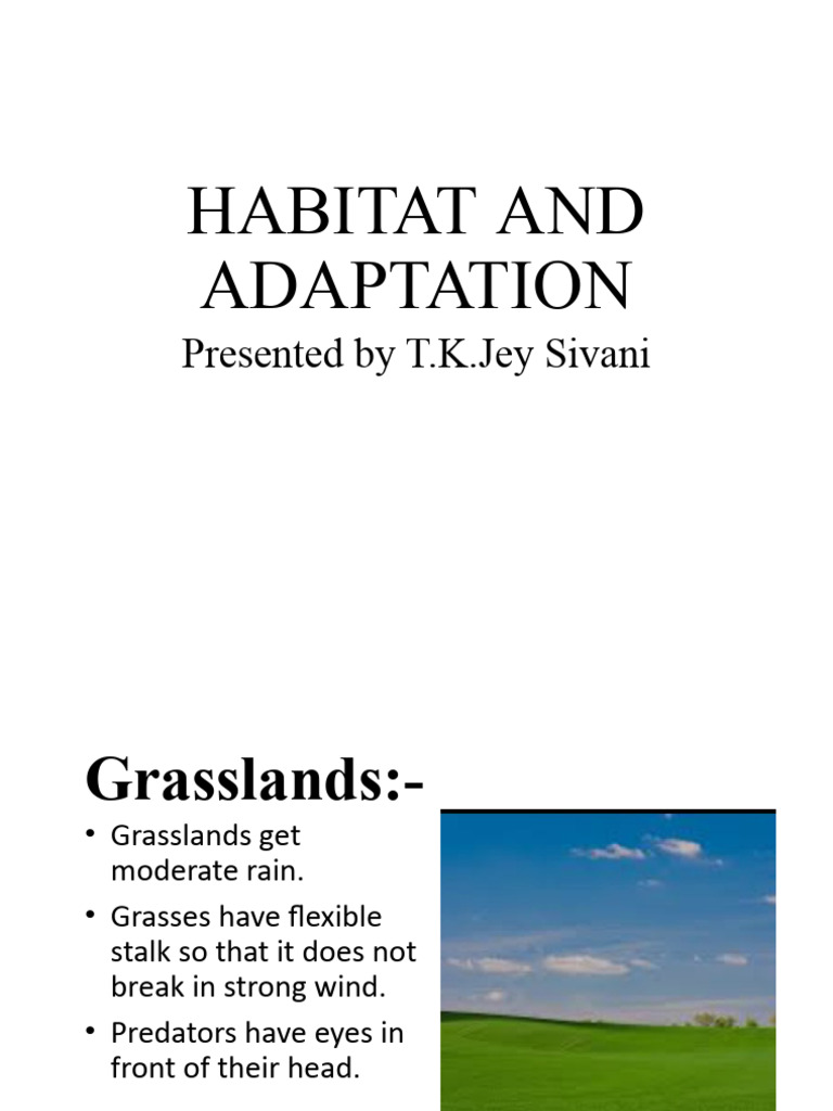 Habitat and Adaptation | PDF