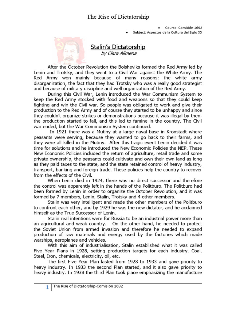 The Rise of Dictatorship | PDF | Nazi Germany | Benito Mussolini