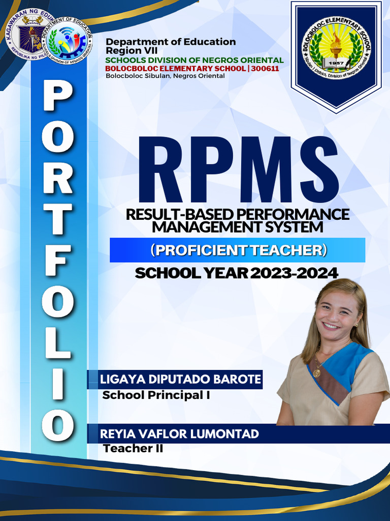 RPMS Portfolio Cover Design 2025 | PDF | Learning | Cognition