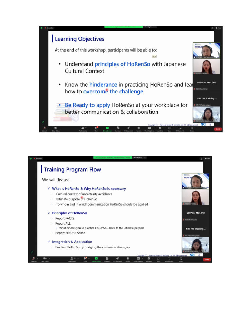 NRI HoRenSo Training Notes 05.30.24 | PDF