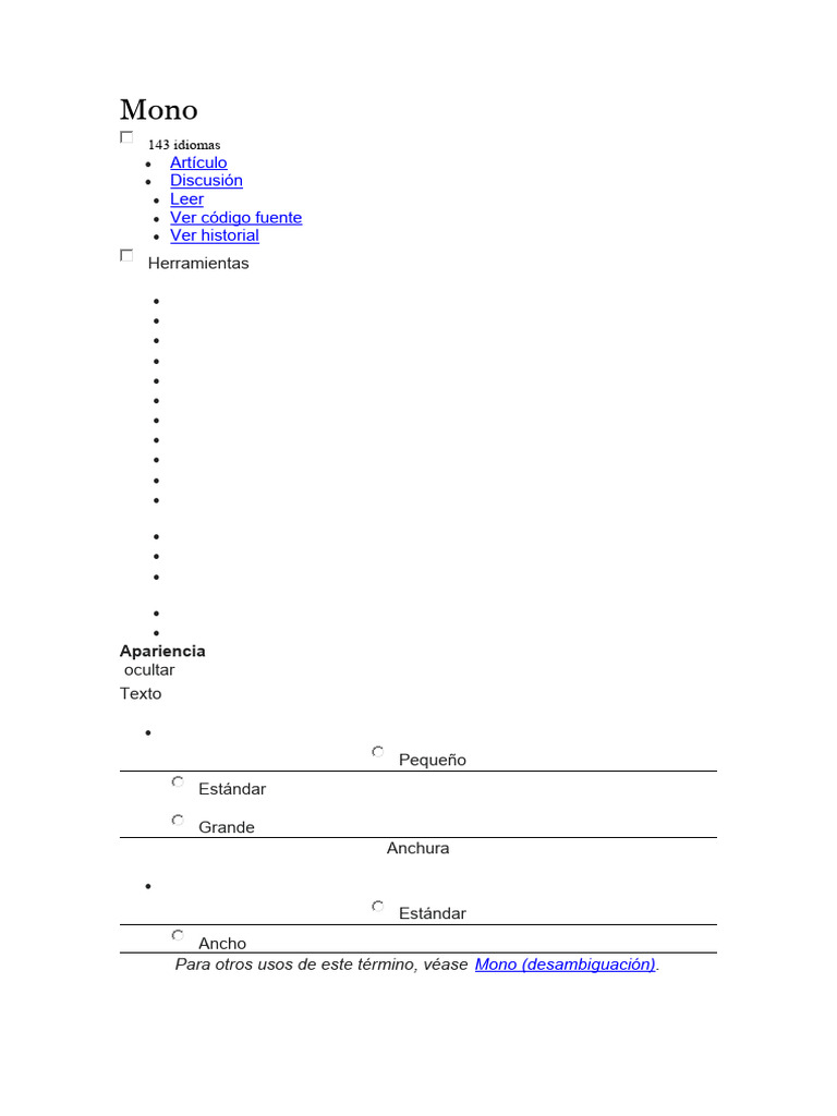Mono | PDF | Mono | Taxonomía de primates