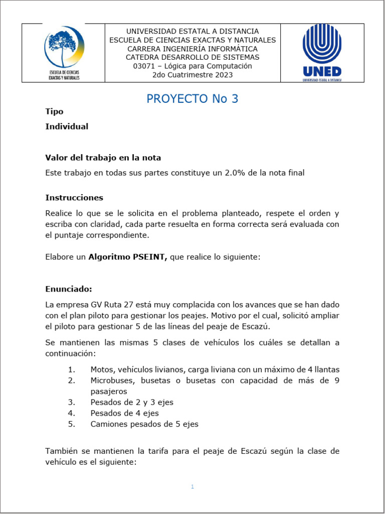 Computacional 2C 2023 - Proyecto No 3 PDF | PDF | Matriz (Matemáticas ...