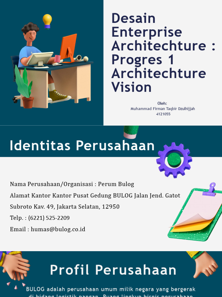 Desain Enterprise Architechture Progres 1 Architechture Vision | PDF