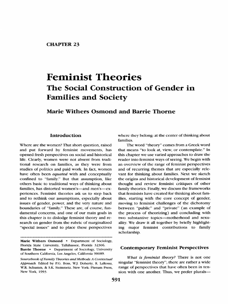 The Social Construction On Gender | PDF | Gender Studies | Feminism