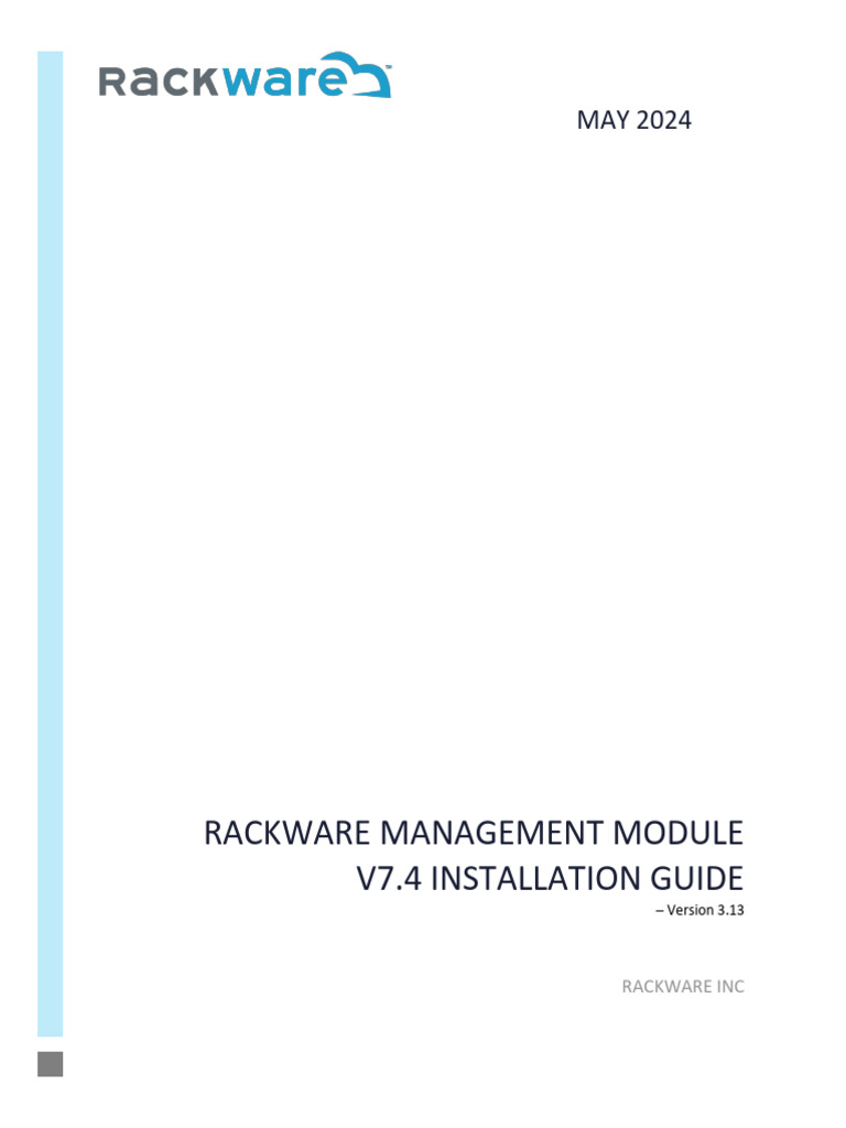 RackWare RMM v7.4 Installation Guide v3.14 | PDF | Installation ...