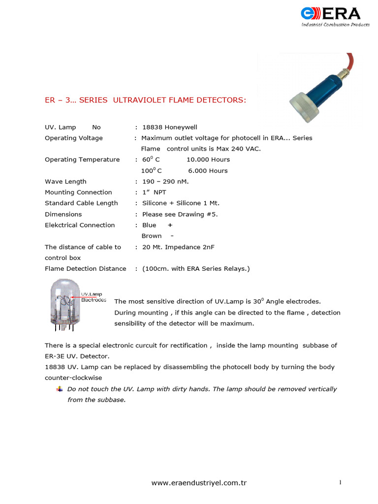 Flame Detectors | PDF | Ultraviolet | Thermostat