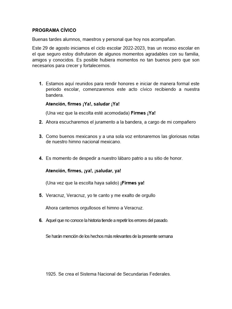 Programa Cívico | PDF