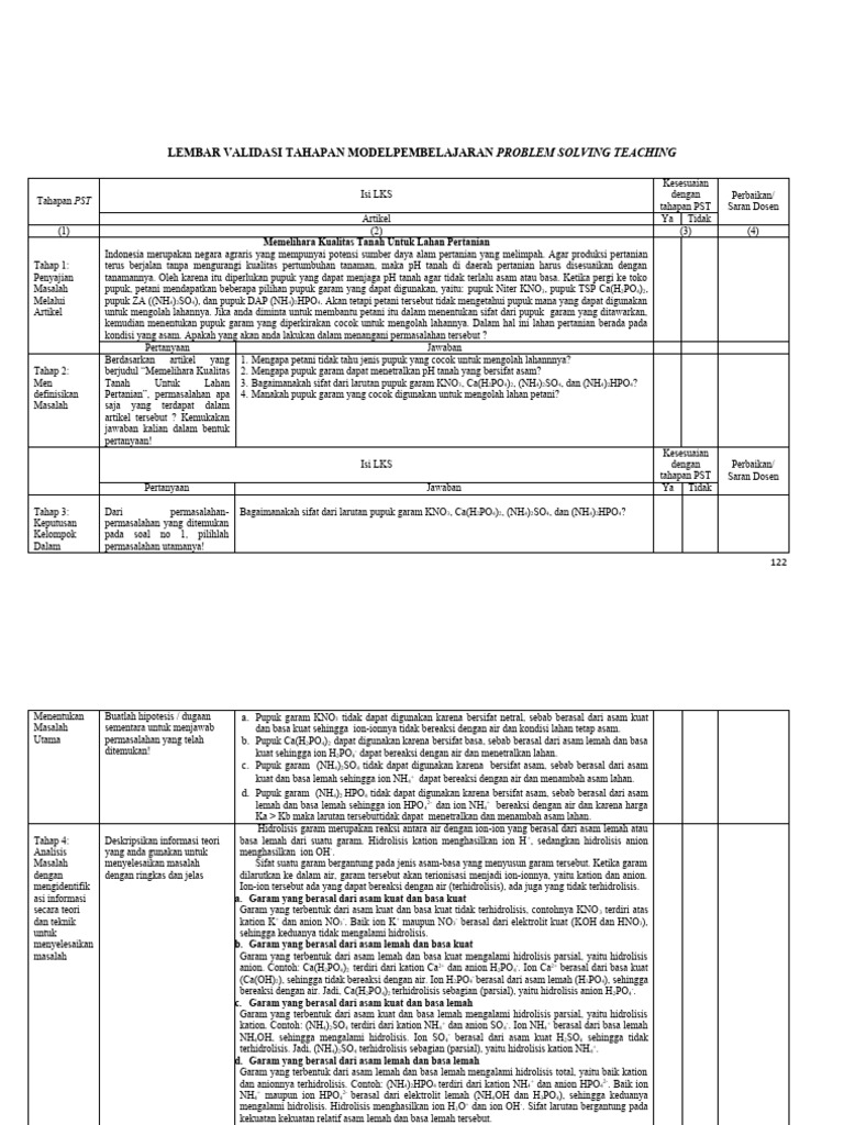 Validasi LKS 4 Eksperiment Group | PDF