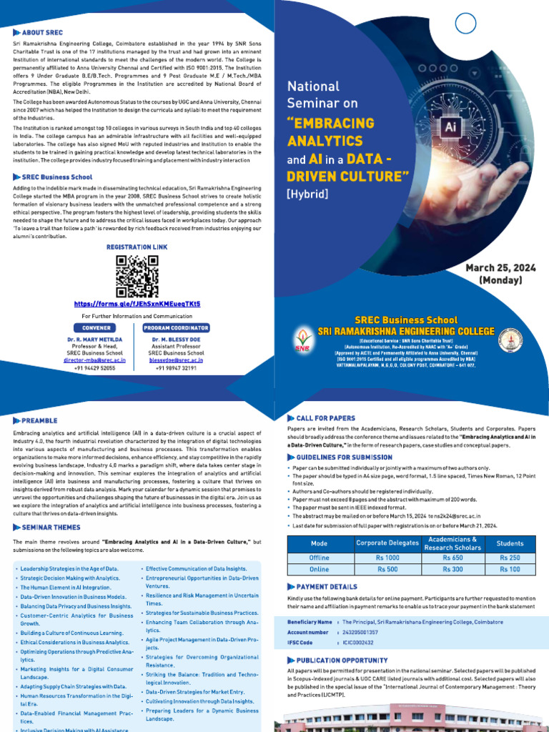 National Seminar Brochure - 2024 | PDF