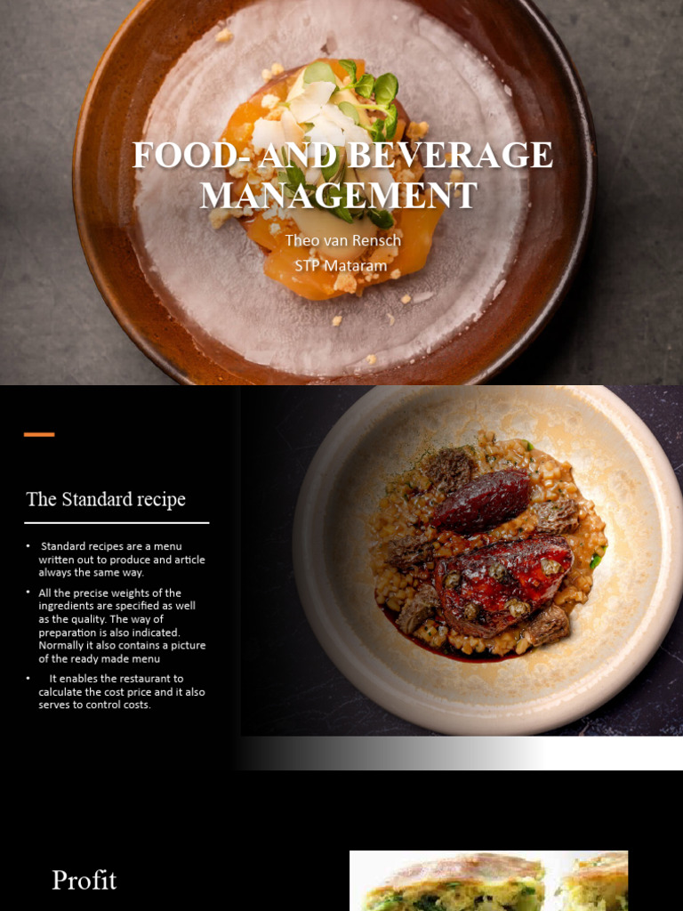 Food & Beverage Management Essentials | PDF | Menu | Profit (Economics)