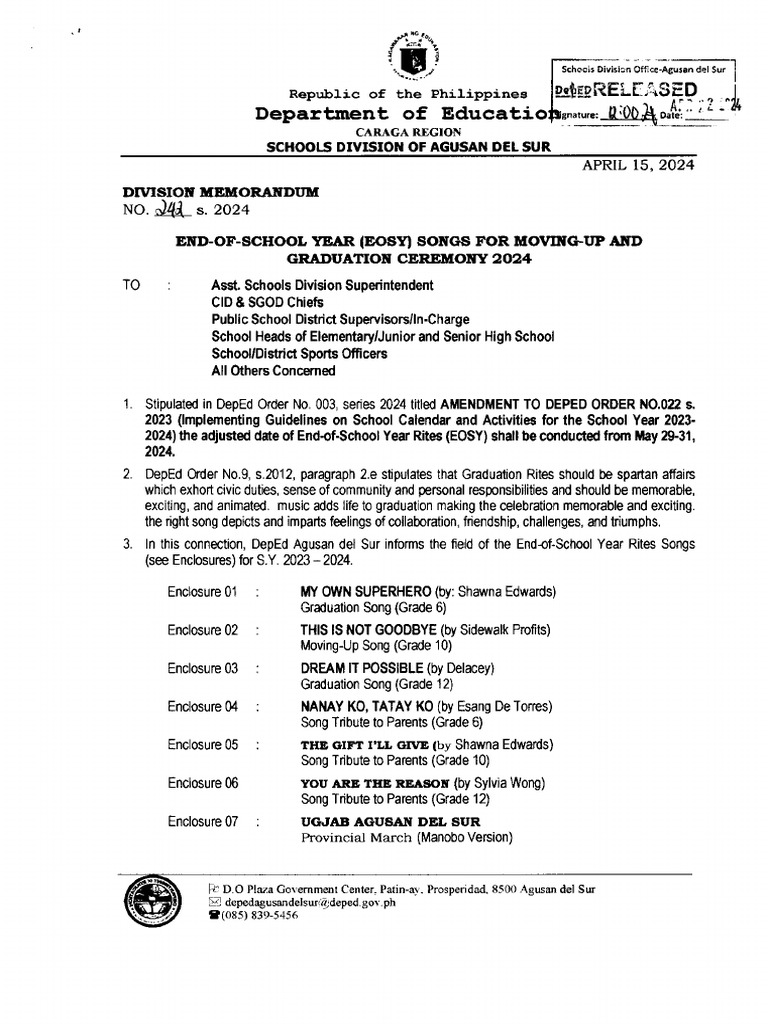 DM NO 242 S 2024 | PDF